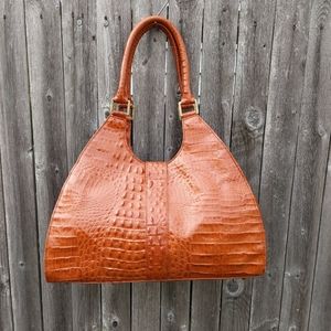 Charlie Lapson | Bags | Charlie Lapson Leather Croc Embossed Shoulder ...